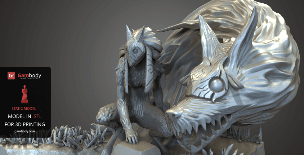 League of Legends- Kindred 3D Model | Static Miniature | 3D Printing ...