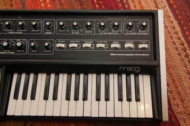 MATRIXSYNTH: Moog Micromoog Analog Synthesizer w/ Custom Sides SN 6925