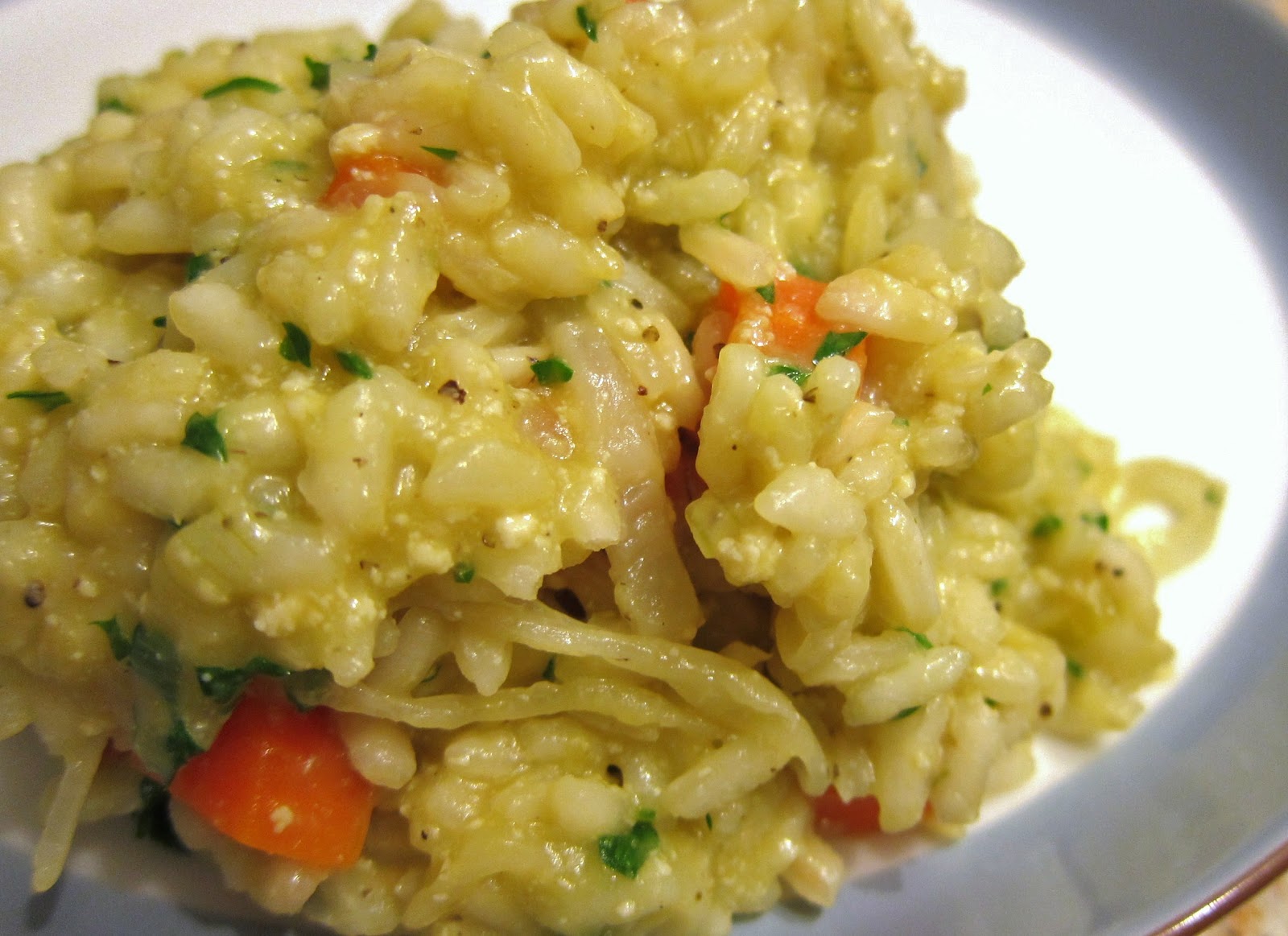 The Vegan Chronicle: Risotto with Vidalia Green Onions and Blue Cheese