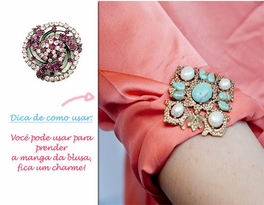 Blog da Celinha Truffi: Broches, sempre dá pra usar!