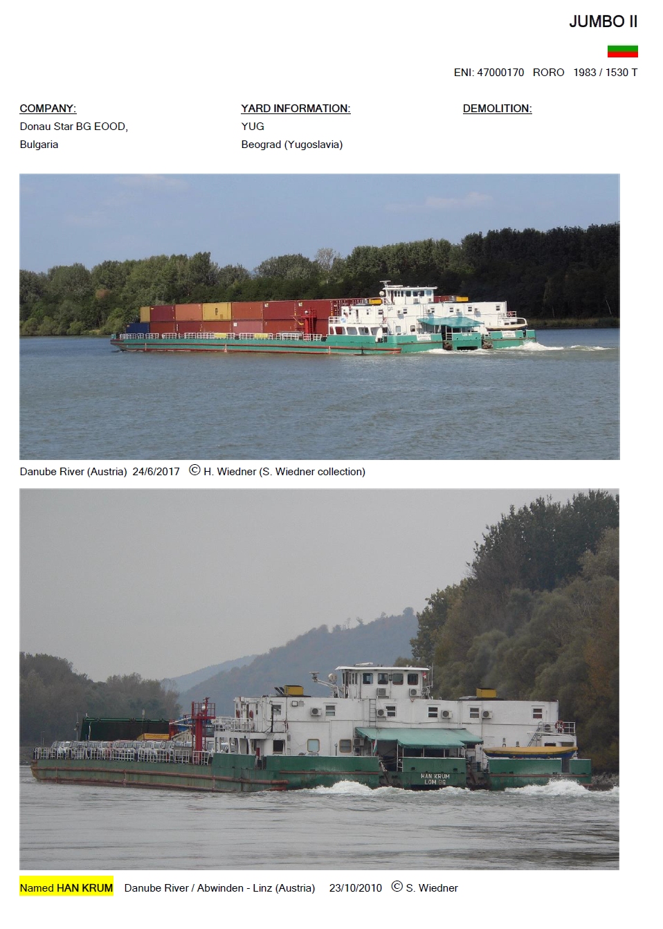 Jumbo 2 vessel - yecaqwe