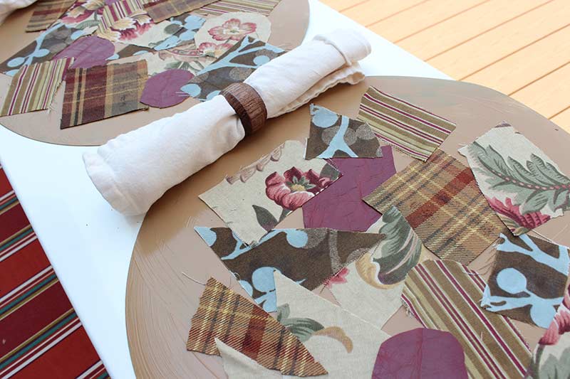 Easy Fabric Collage Place Mats for Family Dinner Book Club | Sunny Day ...