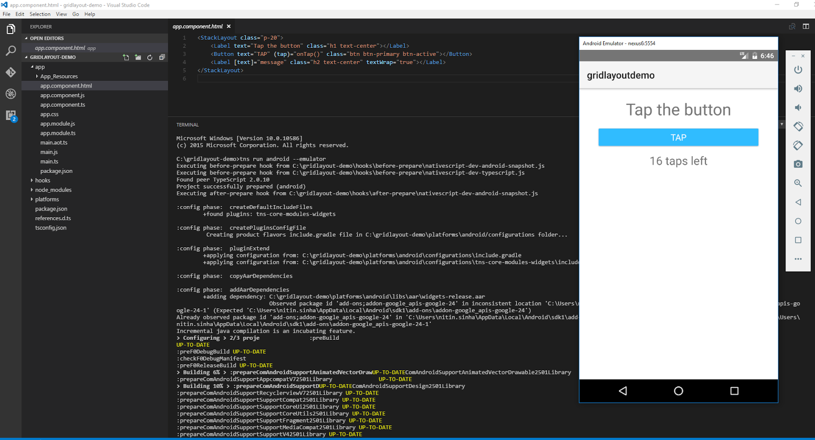 Nitin Sinha: Building the UI with GridLayout in NativeScript