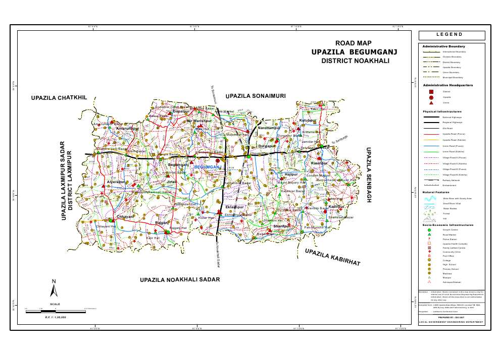 Mouza & Land Use Maps of Begumganj Upazila, Noakhali, Bangladesh ...