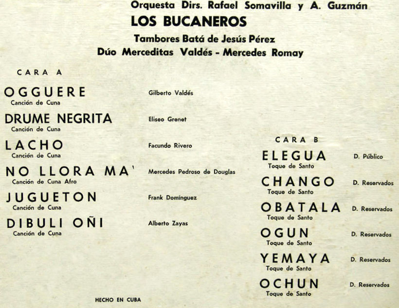 Fidels Eyeglasses: Merceditas Valdés original Panart LP cover - 1960 ...