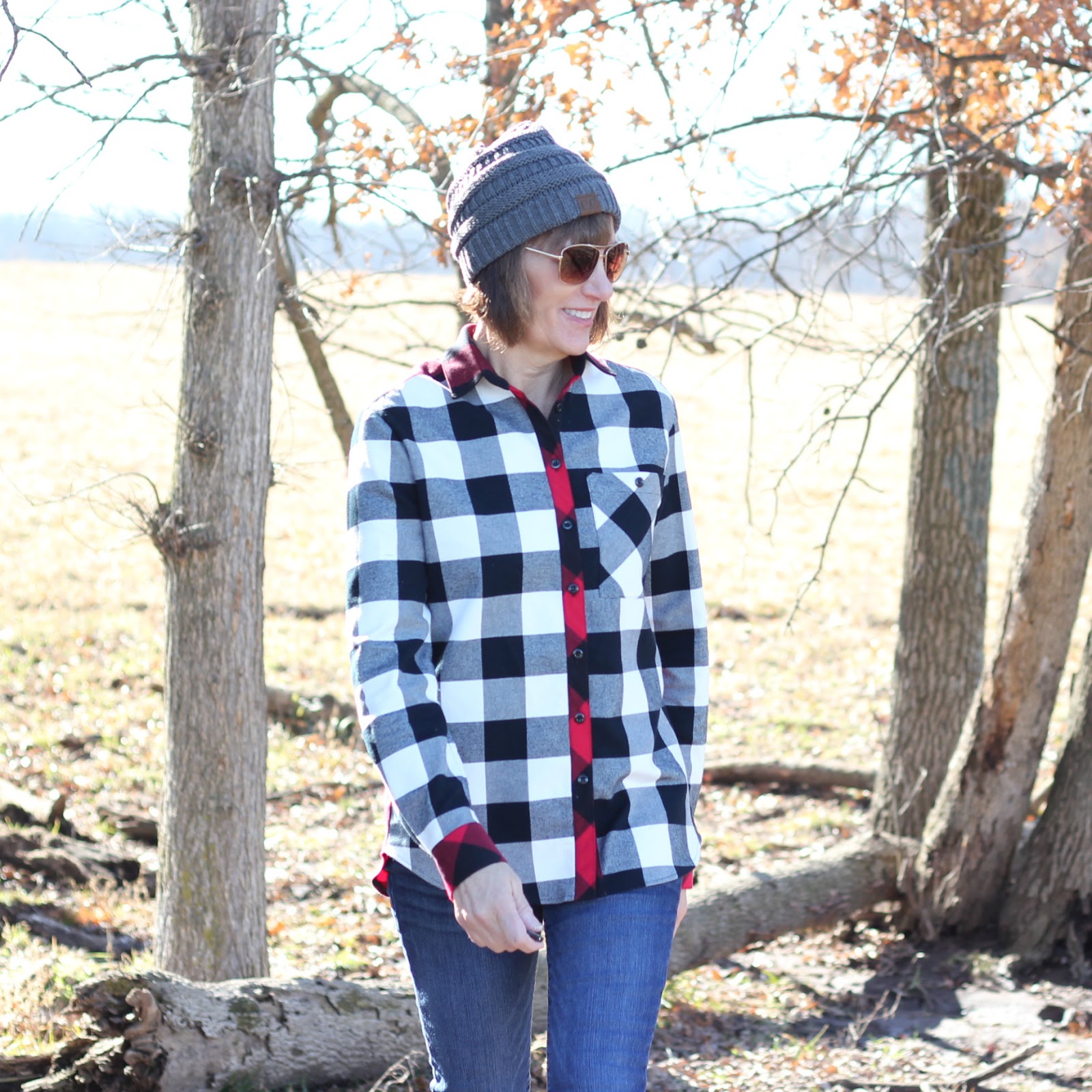 Girls in the Garden: Buffalo Check Flannel Archer Shirt