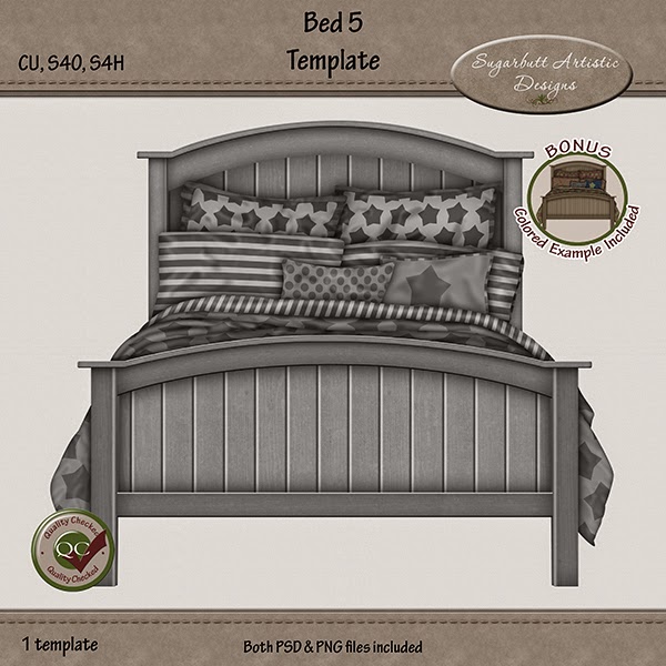 Sugarbutt Artistic Designs: New bed & a sleigh template now in my stores