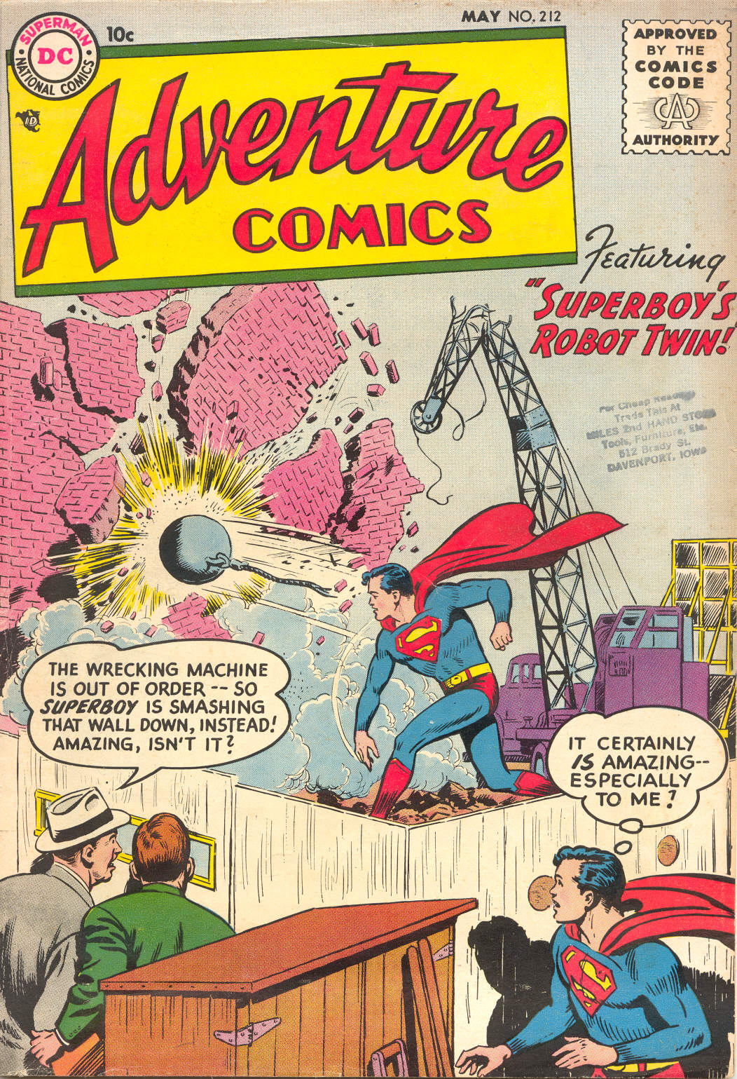 Days of Adventure: Adventure Comics # 212, May, 1955