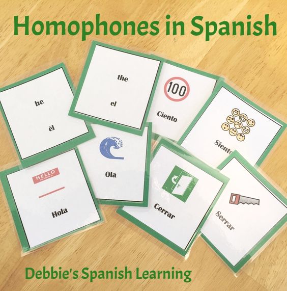 Debbie's Spanish Learning: Teaching Homophones in Spanish