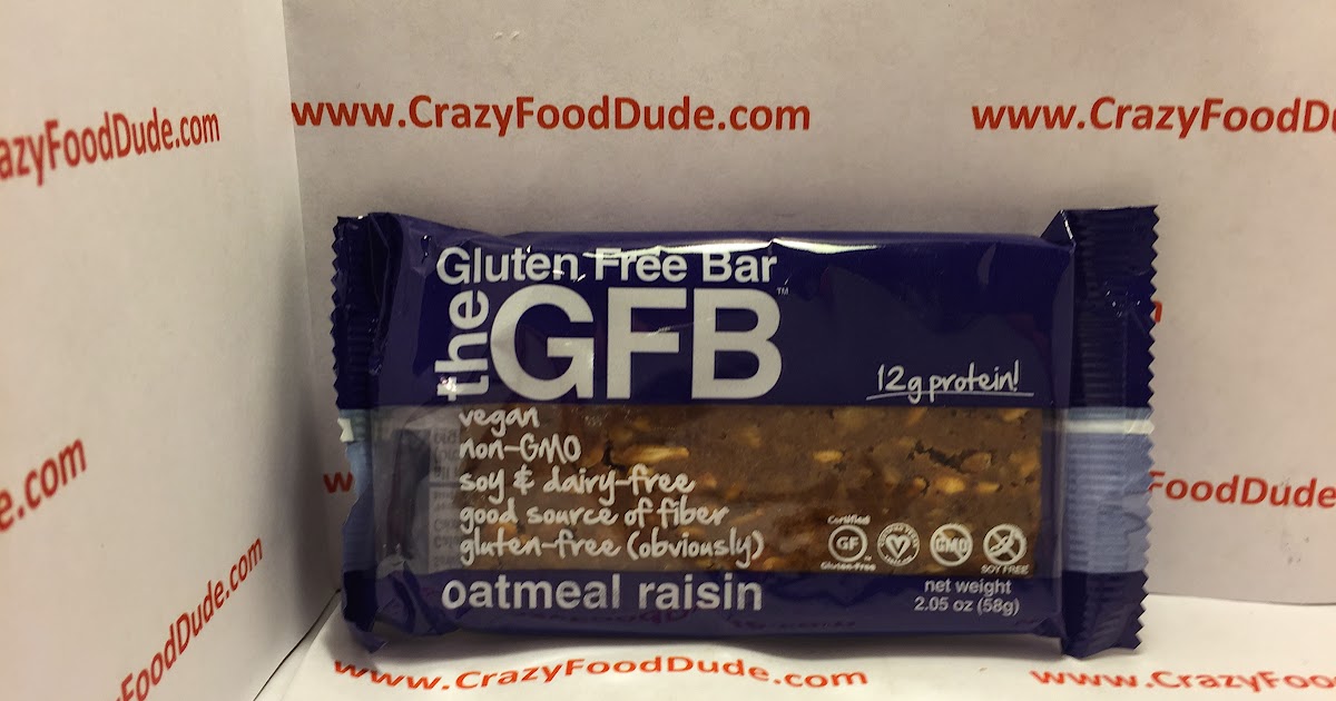 Crazy Food Dude: Review: The GFB Gluten Free Bar Oatmeal Raisin Bar