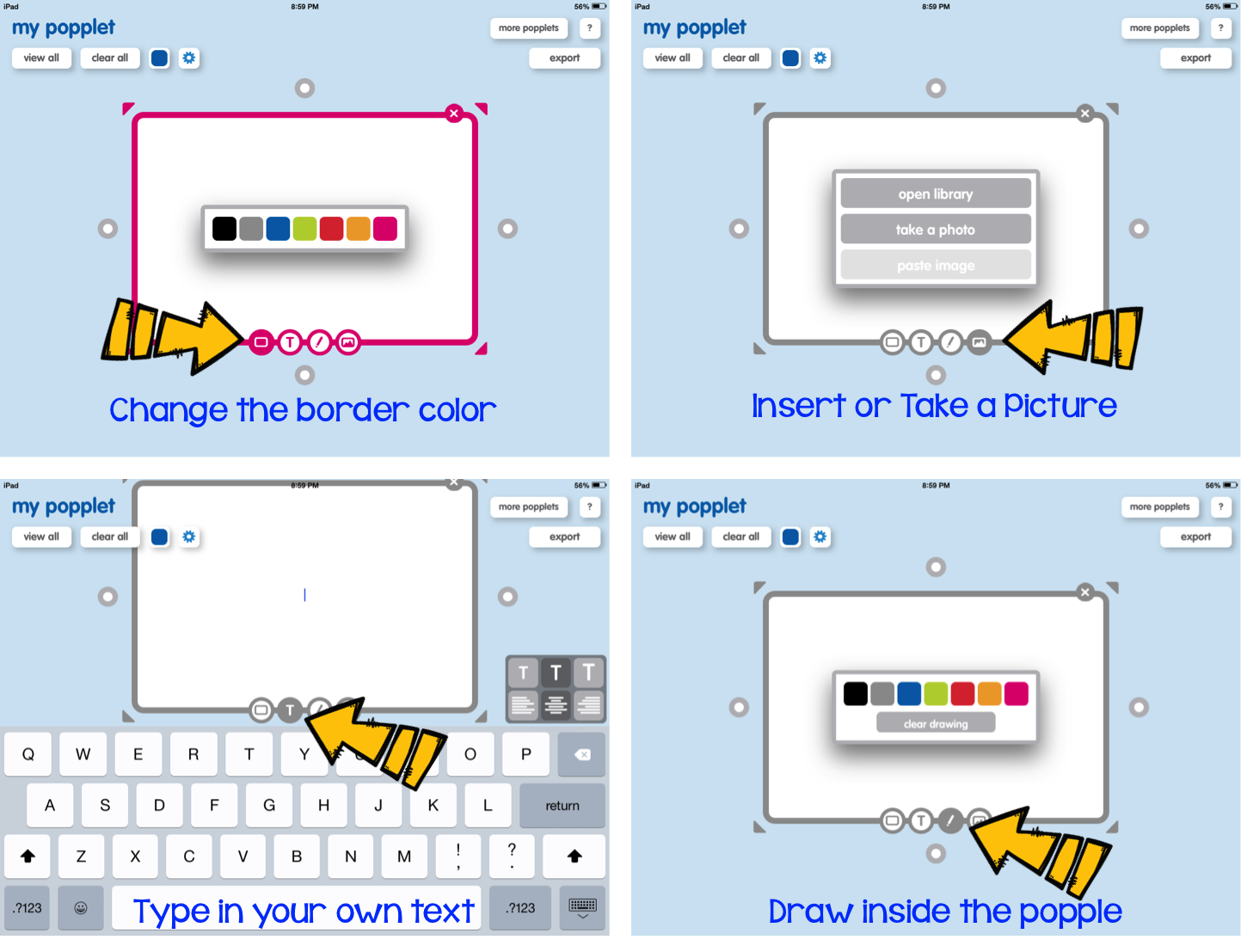 Using Popplet in the Classroom - 3rd Grade Pad