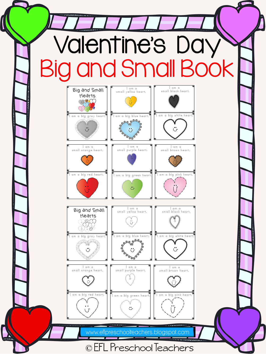 ESL/EFL Preschool Teachers: Valentine´s Hearts Big or Small