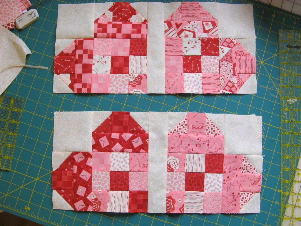 Stitching With 2 Strings: Tutorial: A Quick Valentine Table Topper