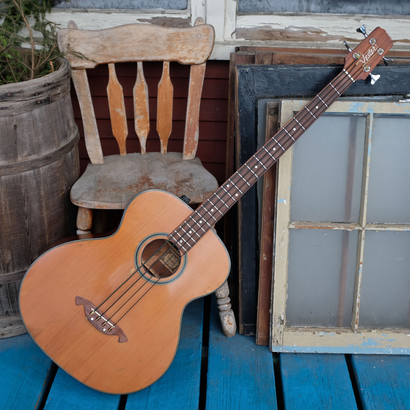 1990s Vester Acoustic Bass Guitar