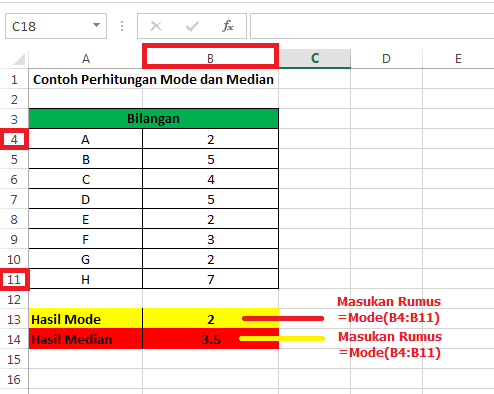 [Ms.Excel] Rumus Mode dan Median di MIcrosoft Office Excel