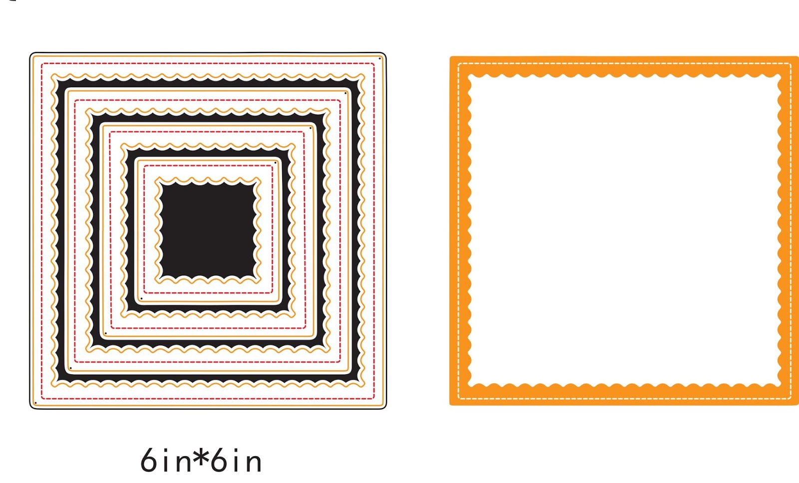 DCAM STORE: Inverted Scallop Square Frame Dies from DCAM