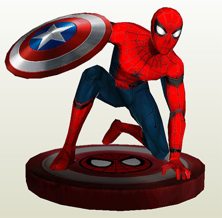Captain America: Civil War - Spider-Man Paper Model | Paperized Crafts