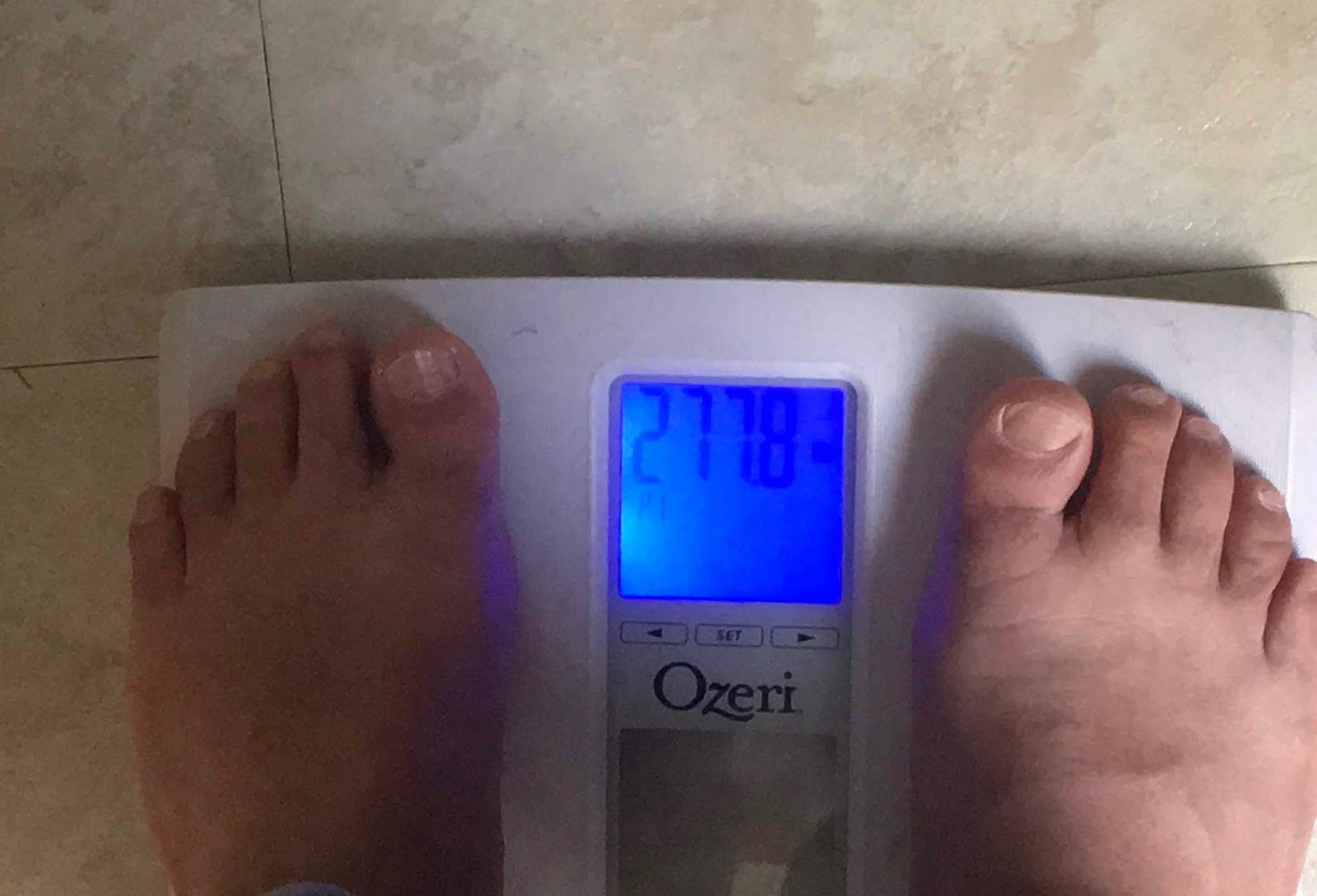 Onesville - getting down to 199 pounds