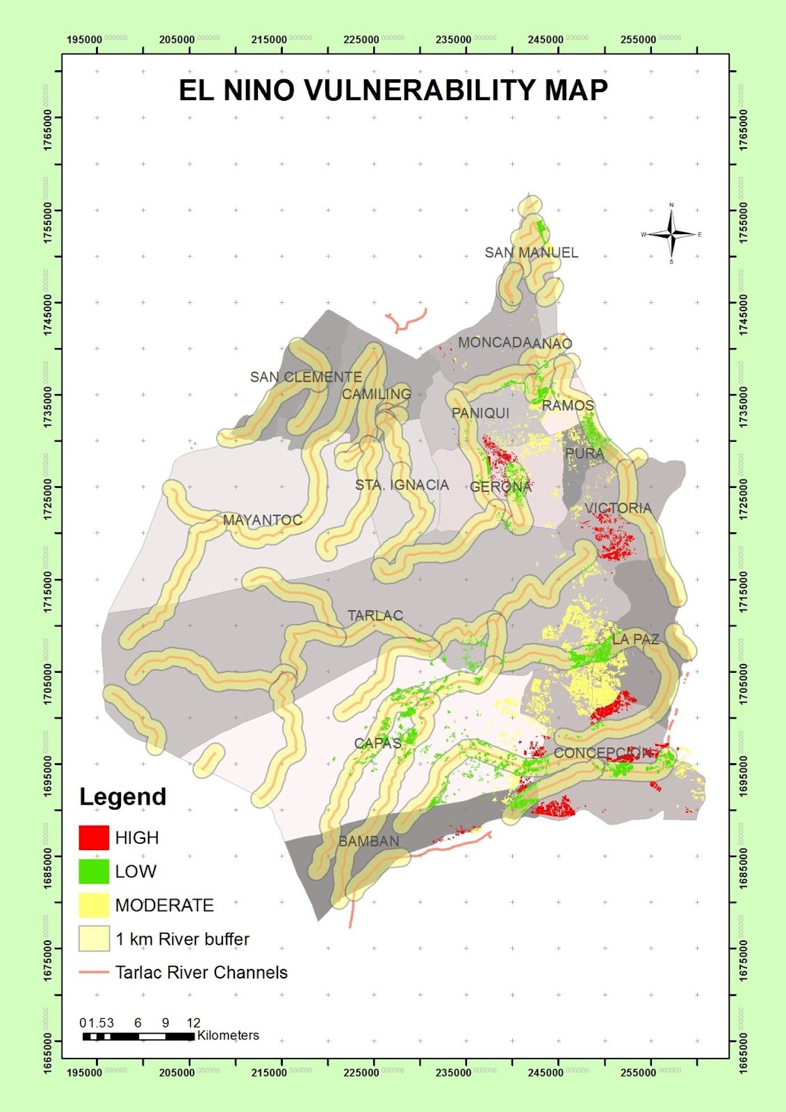 Tarlac Mill District Office: Sugarcane Vulnerability Map During Extreme ...