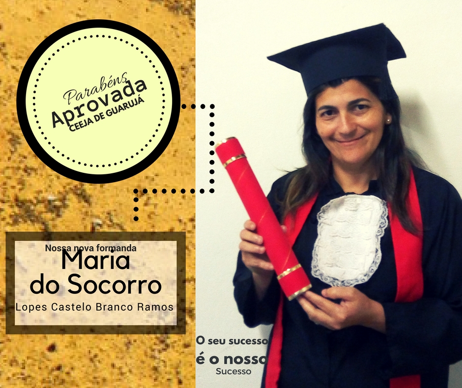 Parabéns a nossa mais nova formanda Maria do Socorro