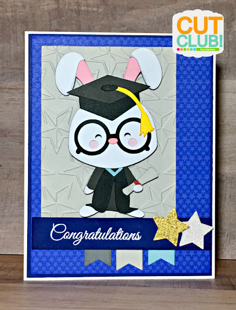 SVGCutClub: Congratulations Bunny Graduate Card