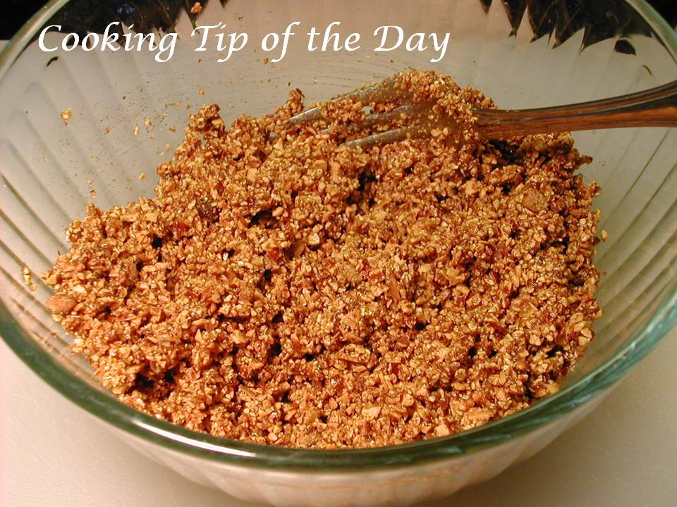 Cooking Tip of the Day: Recipe: Toasted Almond Crunch Topping