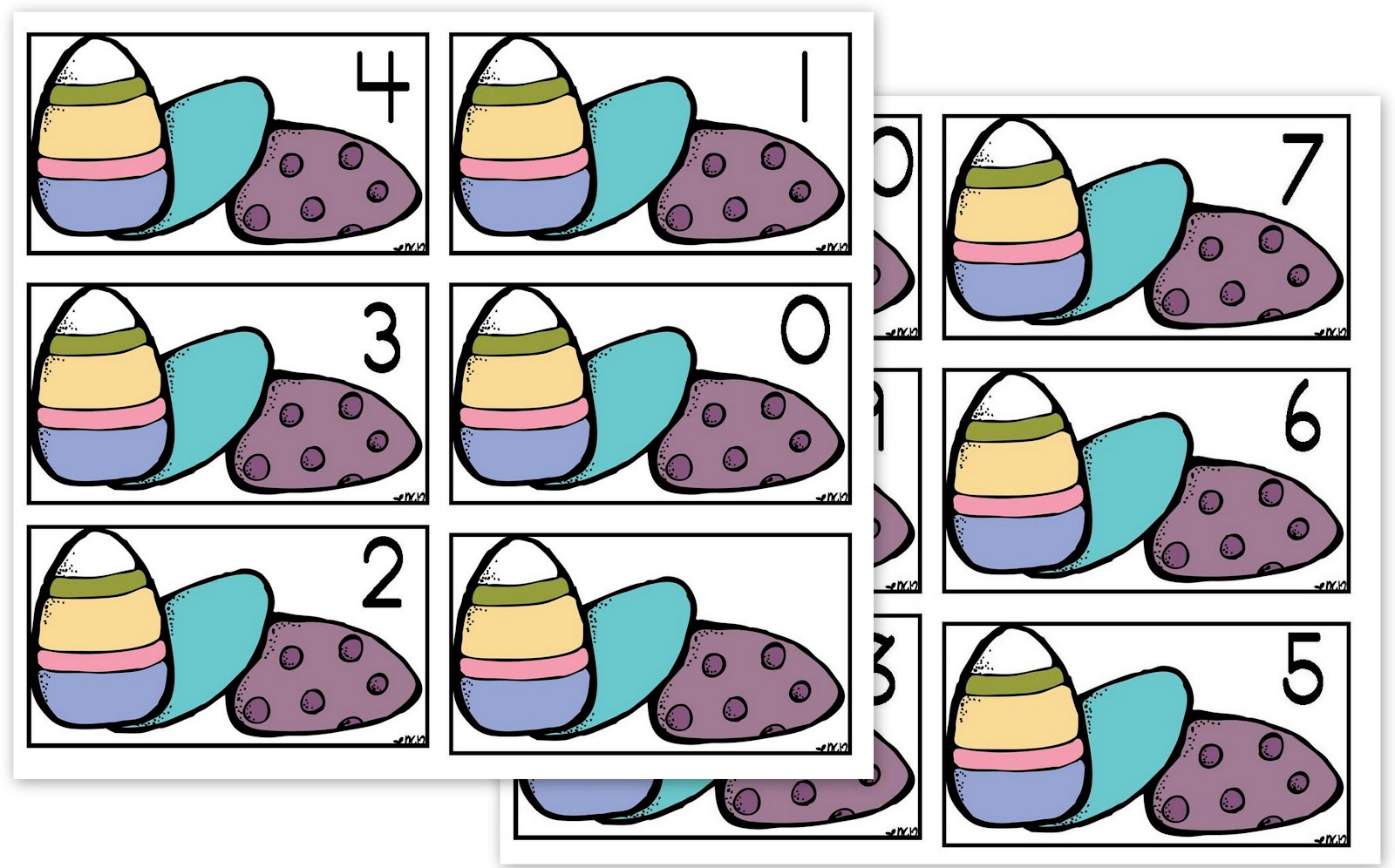 Printable Easter Counting Cards