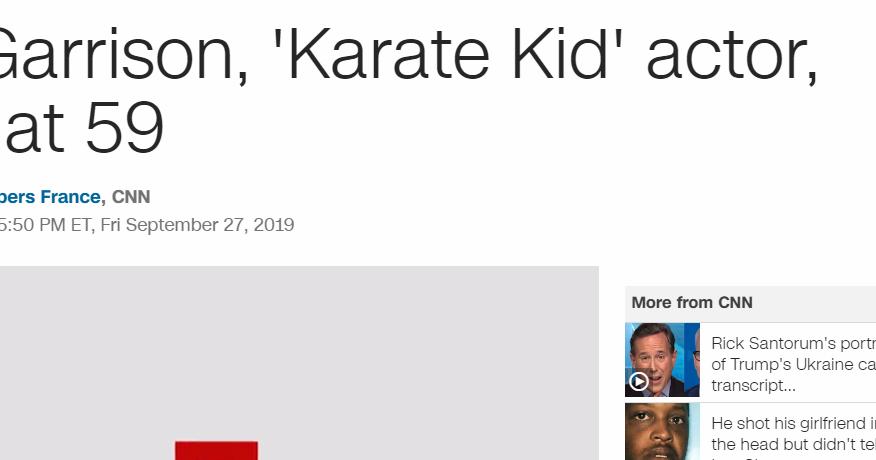 The Mindless Freaks: Rob Garrison, 'Karate Kid' actor dead at 59