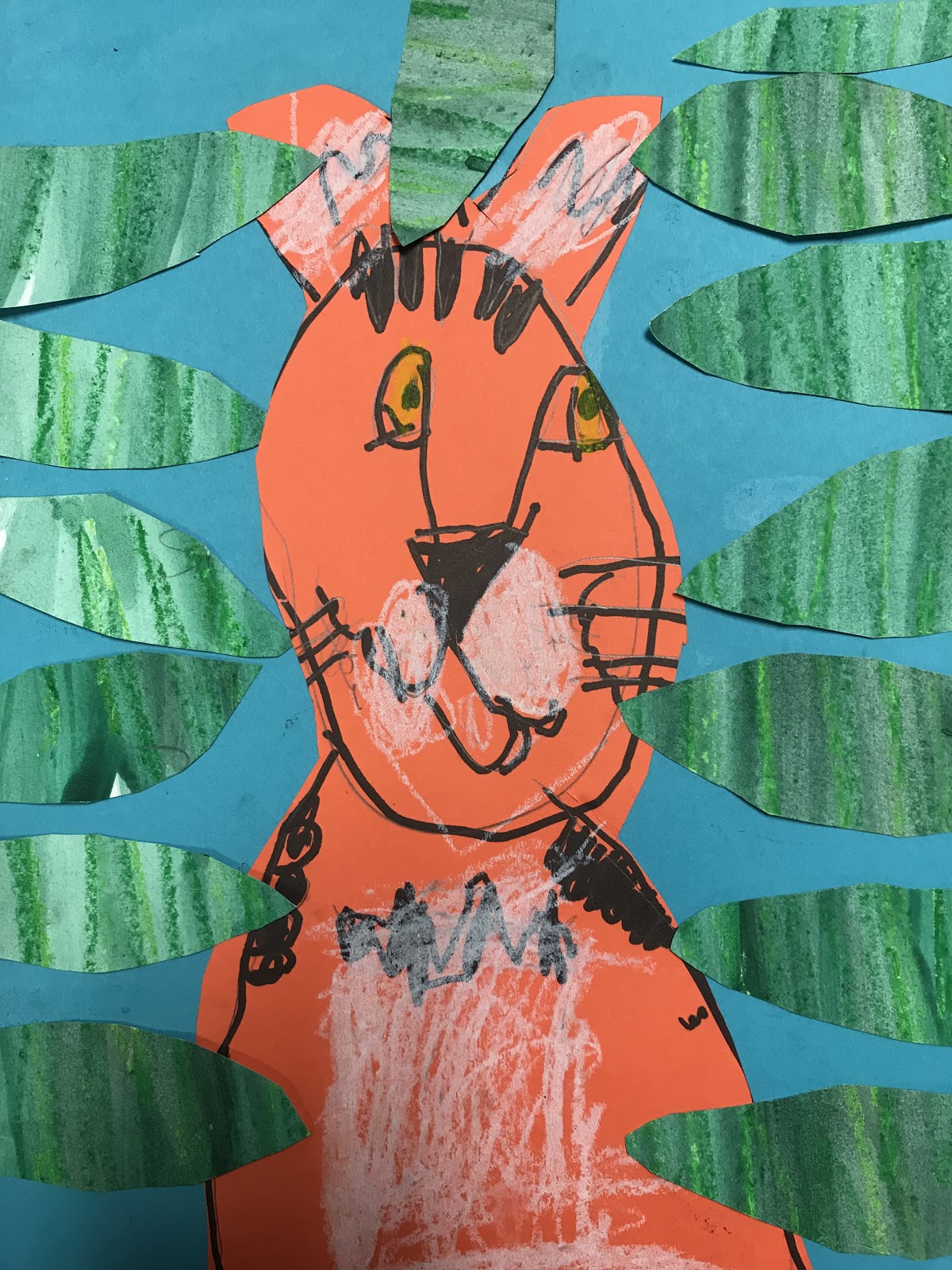 Elements of the Art Room: Kindergarten Tiger Collage