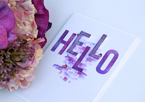 Daizy-Mae-Designs: Purple Hello card