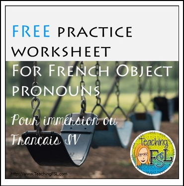 The Best of Teacher Entrepreneurs IV: FREE MISC. LESSON - “Pronoms ...