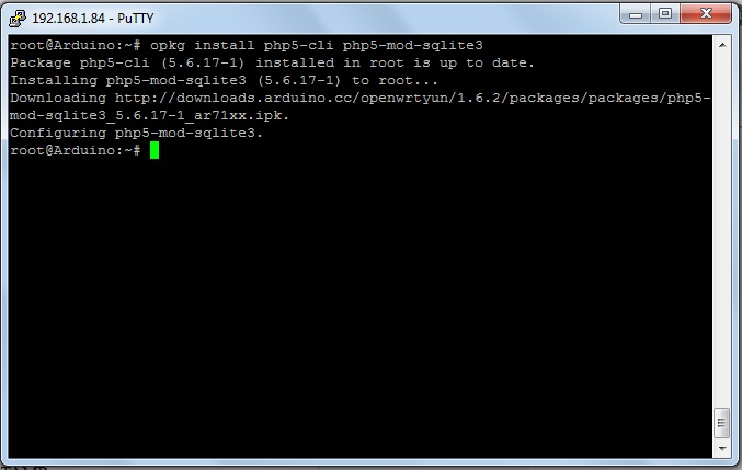 Arduino Yun And Sqlite3 And Php For Process Class