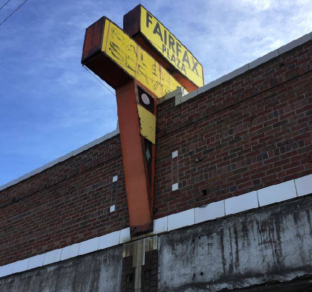Colfax Avenue: Fairfax Plaza Sign
