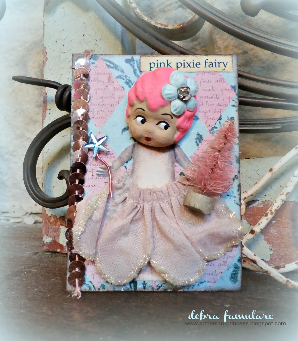 Faerie Enchantment: DT Project: Pink Pixie Fairy, Debra Famularo
