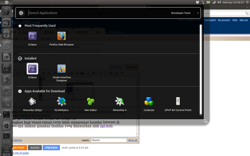 [Ubuntu] Instal Eclipse IDE (Integrated Development Environment) di Ubuntu
