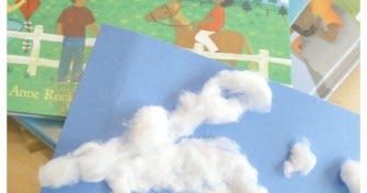 Cotton Ball Clouds Process Art for Preschoolers | School Time Snippets