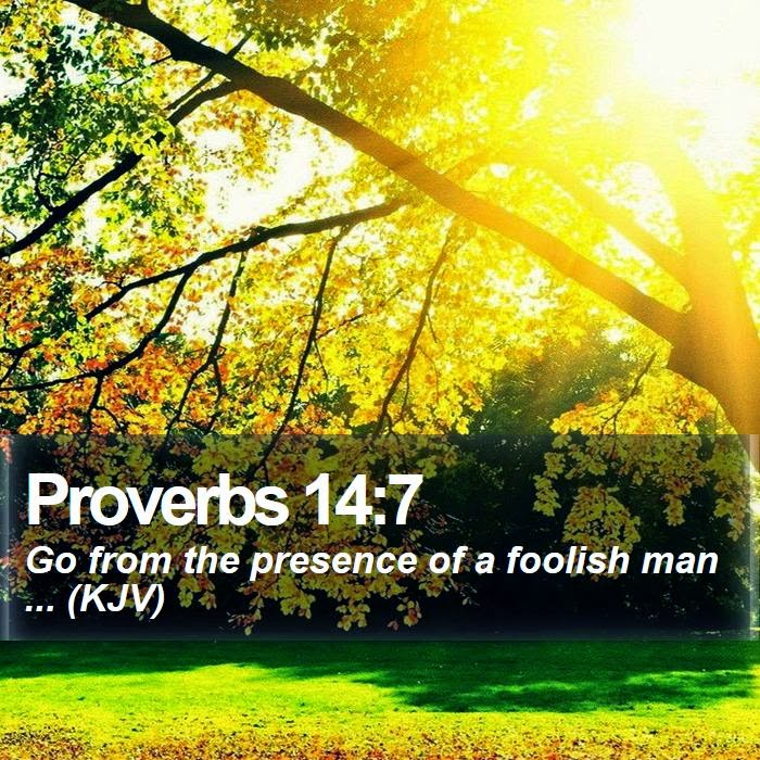 INSPIRATIONAL QUOTES | PROVERBS 14:7