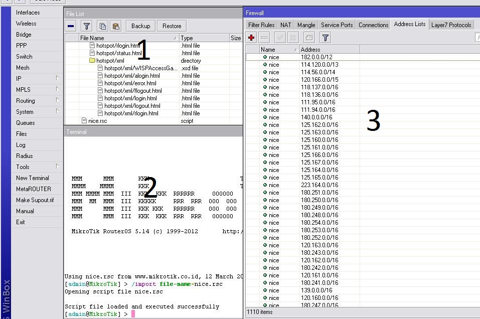 import address list nice mikrotik