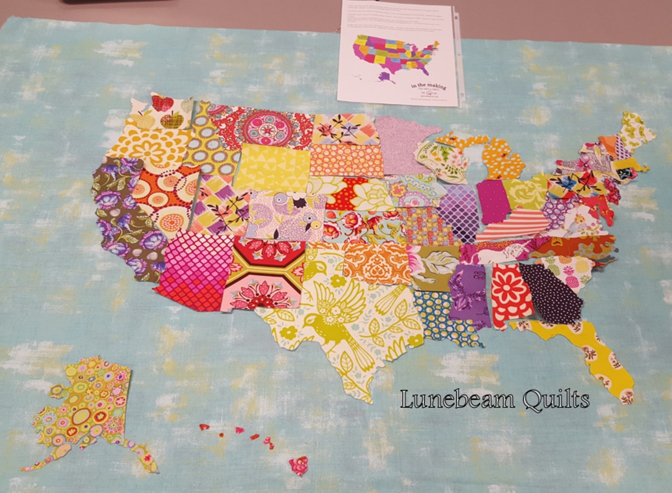 Lunebeam: USA map quilt