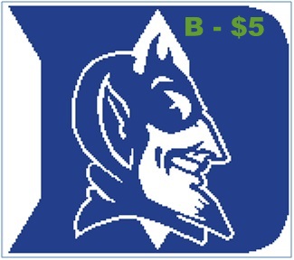 EASY PATTERNS: Duke University Blue Devils cross-stitch pattern