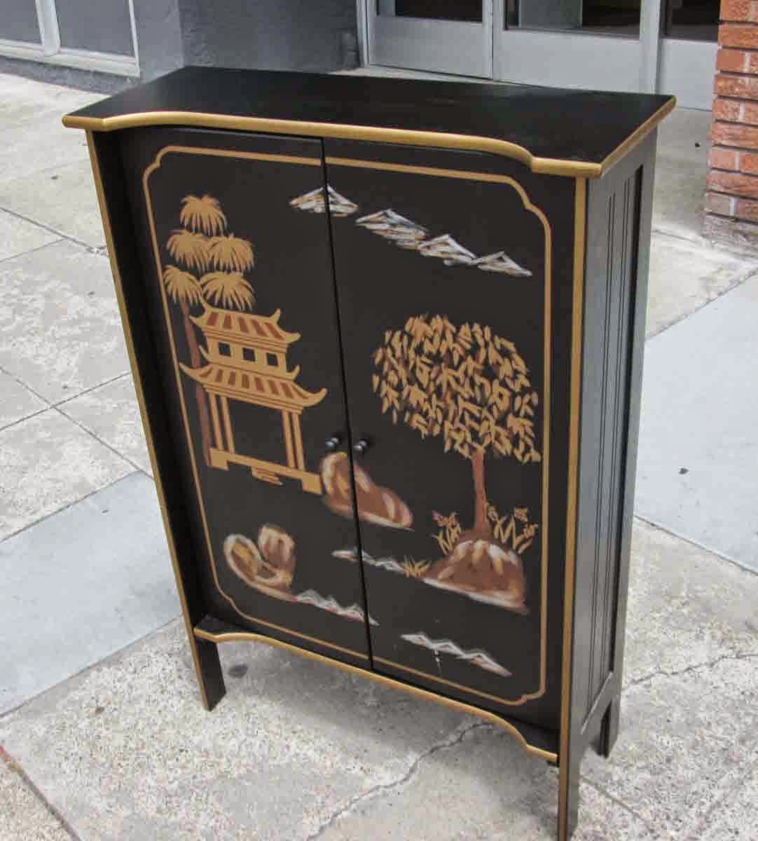 UHURU FURNITURE & COLLECTIBLES: SOLD Double Door Asian Cabinet - $40