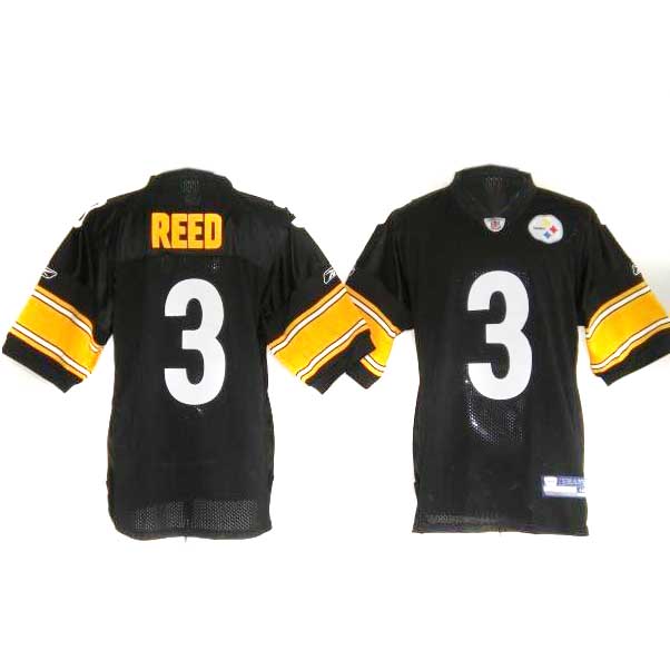 Reed Jersey, #3 Pittsburgh Steelers Authentic Jersey in Black ...