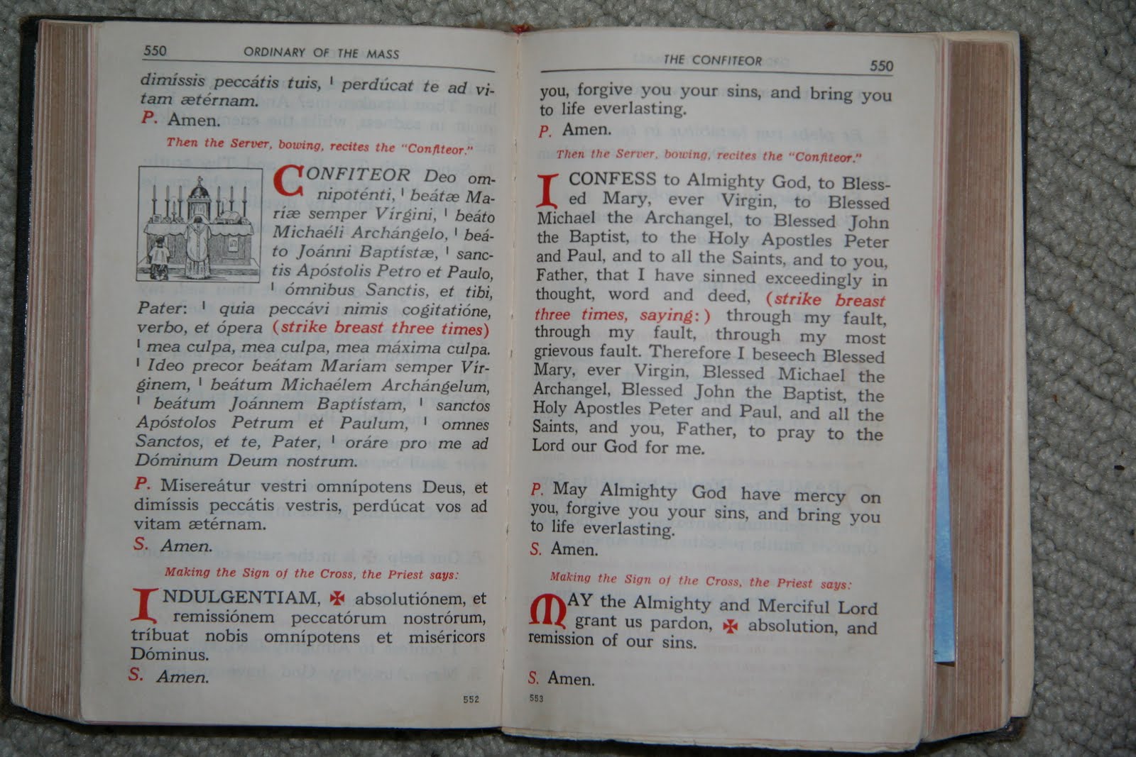 Catholicism: 1. Tridentine Mass versus the English Canon-a comparison