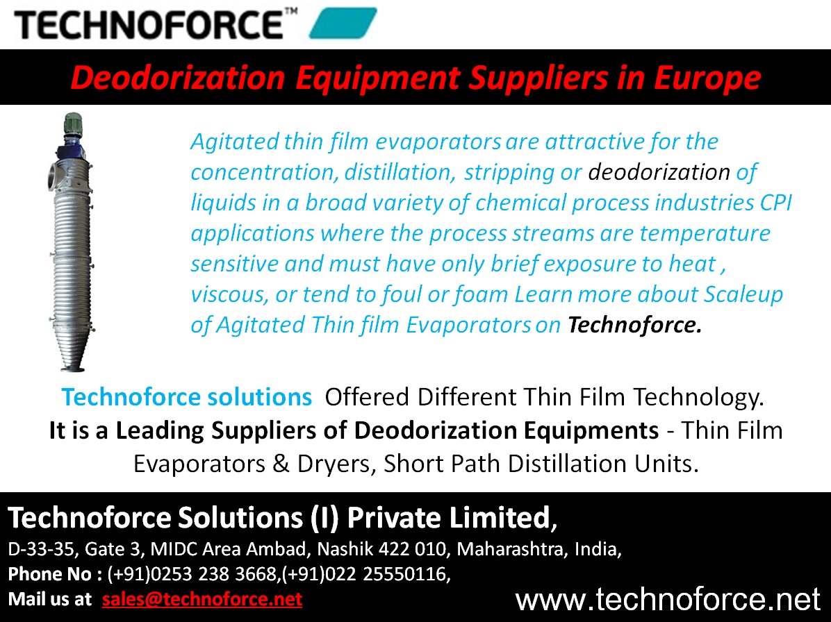 Deodorization Equipment Suppliers in Europe