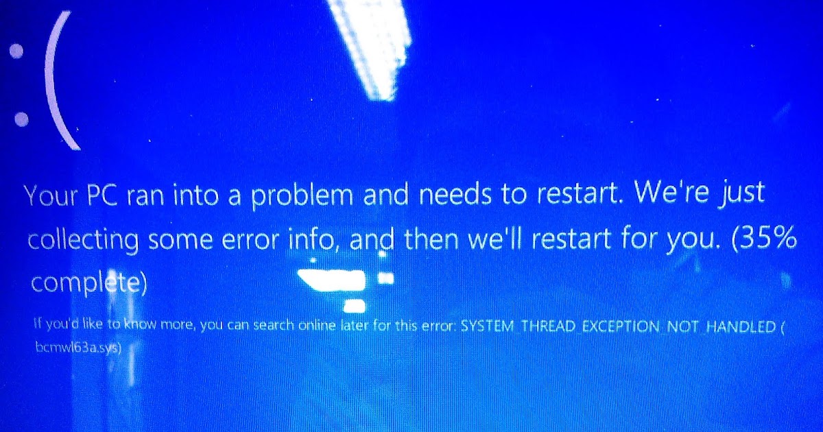 Cara mengatasi Blue Screen (BSoD) bcmwl63a Windows 10 ~ Kenitupro