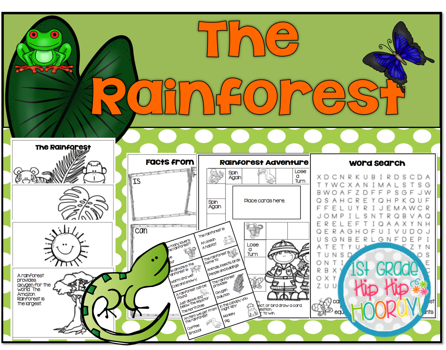1st Grade Hip Hip Hooray!: A Rainforest Adventure for the Primary Child