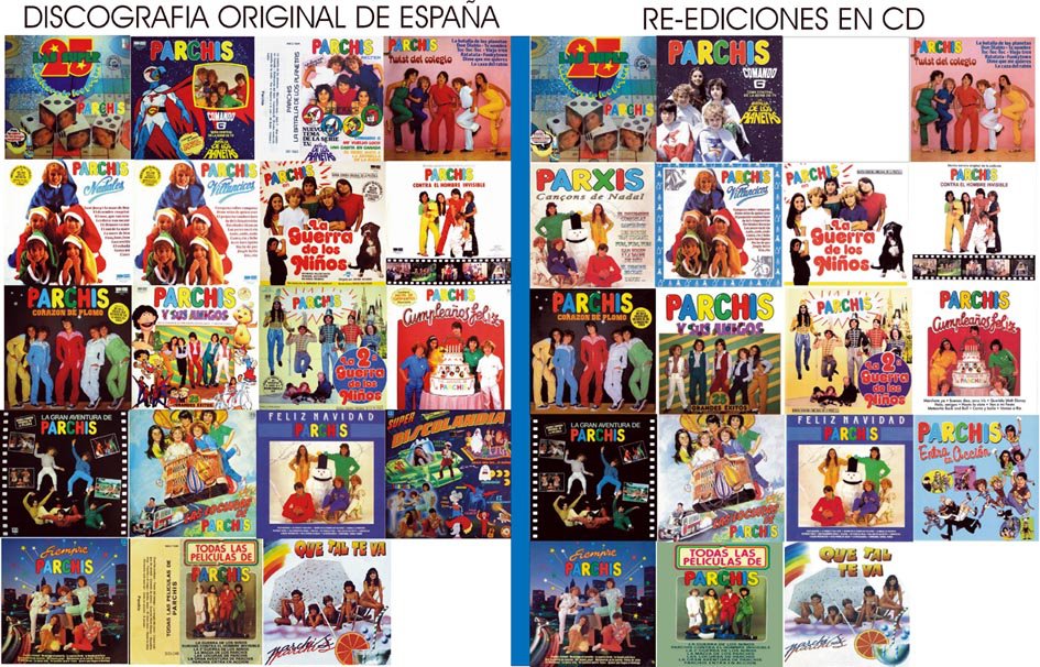 PARCHIS : LA SAGA: CD's y DVD's OFICIALES (1era y 2da generación de ...