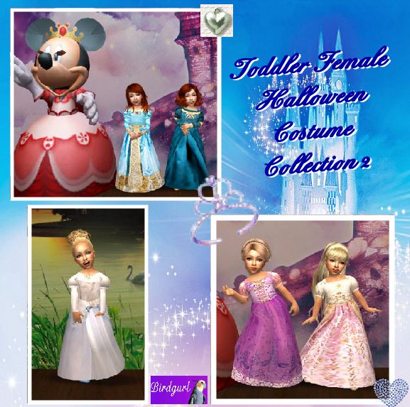 Birdgurl's Sims 2 Creations: Toddler Female Halloween Costume Collection 2