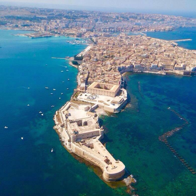 Sicily among the clouds: Ortigia - bird's eye view