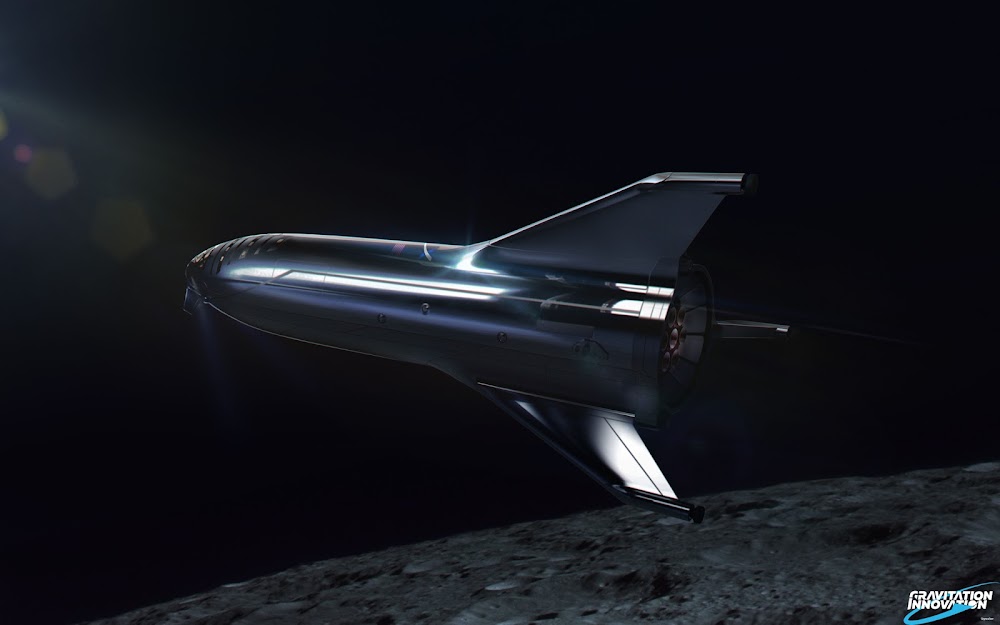 SpaceX #dearMoon Starship orbiting the Moon by Gravitation Innovation ...
